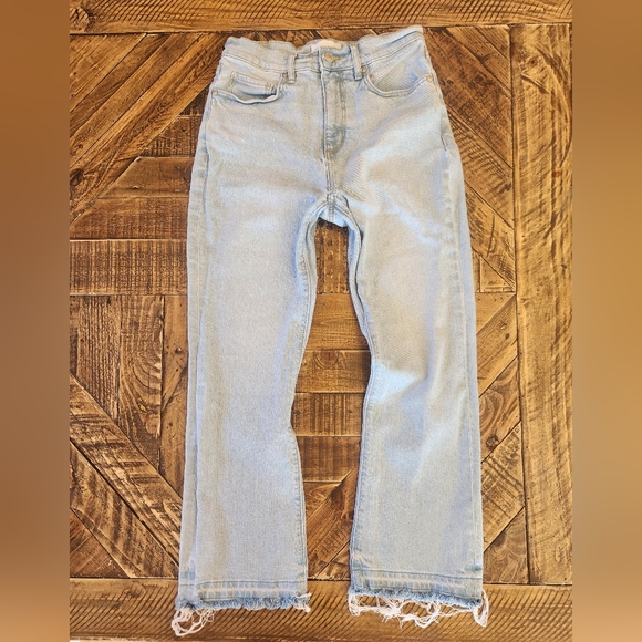 LOFT | Jeans | Loft Light Blue Crop Jeans The High Rise Kick Crop Raw ...